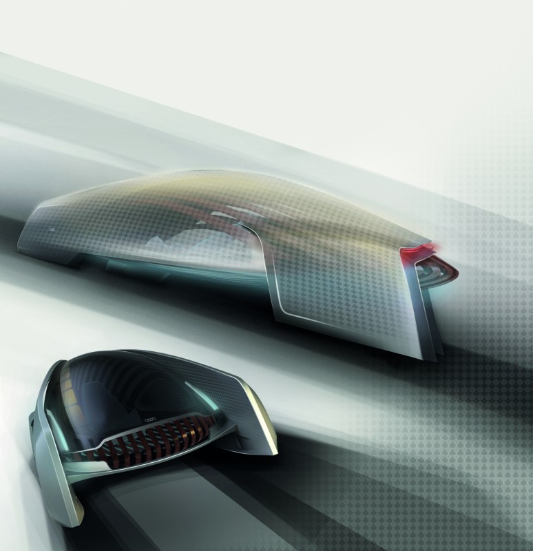 Samuel Johnson & Emma Sheldon: The Audi E-Flux; Two material layers ...